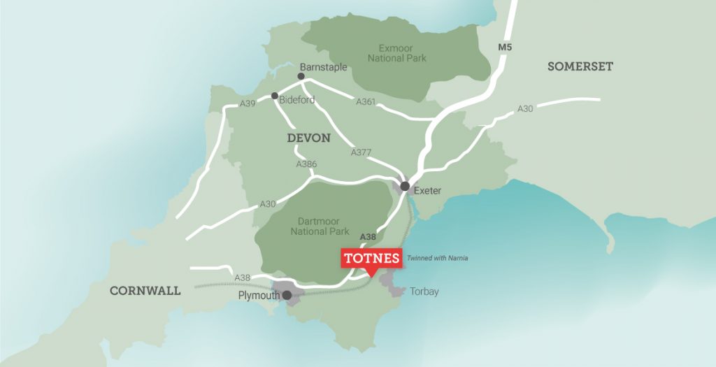 2017 map of devon - Visit Totnes
